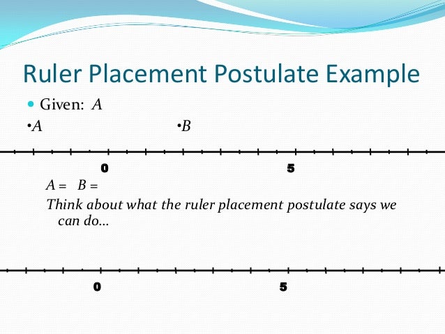 1.2 Ruler Postulates