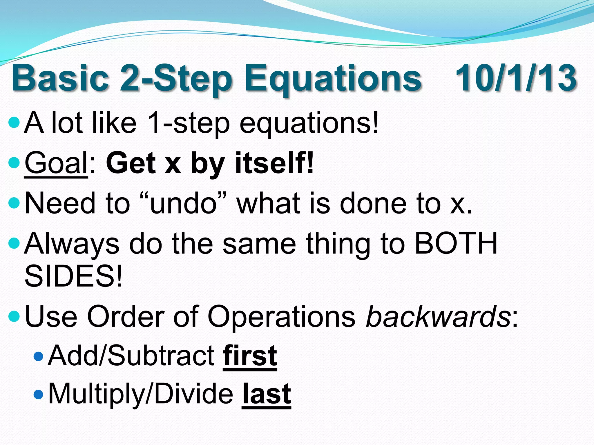 1 2 solving multi-step equations | PPTX