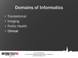 1-2 An Introduction to Clinical Informatics: History, Domains, and ...