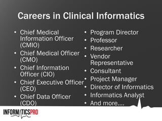 1-2 An Introduction to Clinical Informatics: History, Domains, and ...