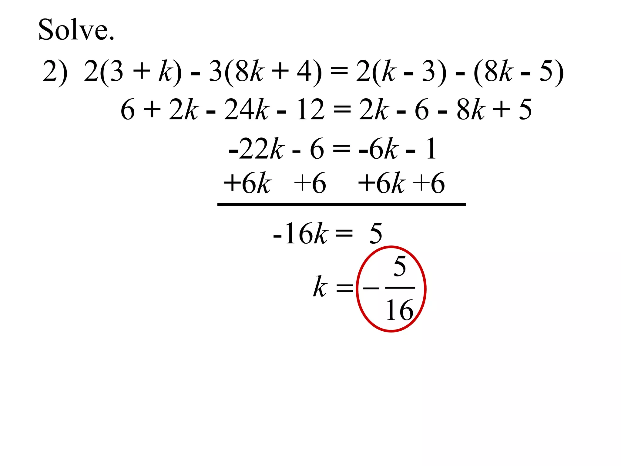 1.3 Solving Linear Equations | PPT