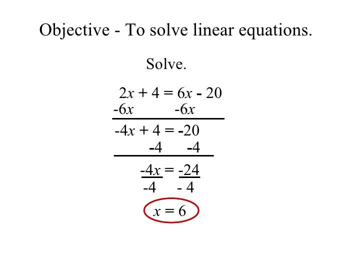 1 3 Solving Linear Equations