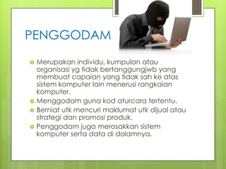 Slaid bab 1.3 Keselamatan Komputer | PPT