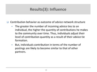 Studying Social Selection vs Social Influence in Virtual Financial ...