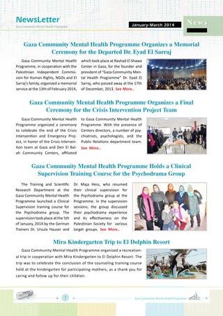 GCMHP Newletter (Jan - March) 2014 | PDF
