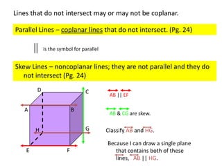 Points, Lines, Rays & Planes | PPTX