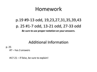 Points, Lines, Rays & Planes | PPTX