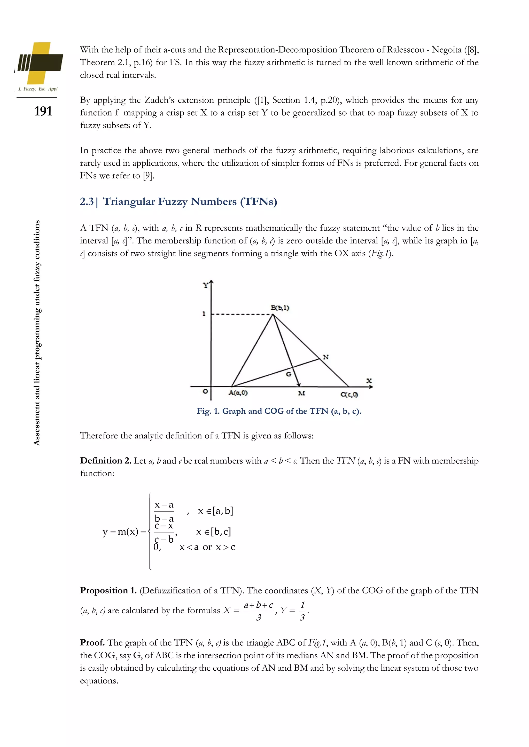 Assessment and linear programming under fuzzy conditions | PDF