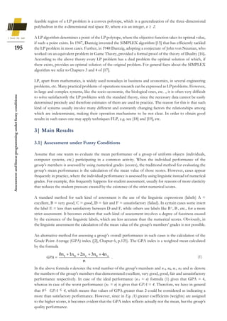 Assessment and linear programming under fuzzy conditions | PDF