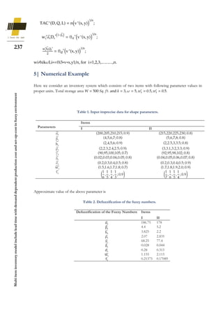Multi item inventory model include lead time with demand dependent ...