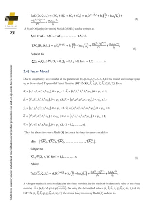 Multi item inventory model include lead time with demand dependent ...