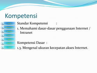 1.3. mengenal ukuran kecepatan akses internet | PPTX