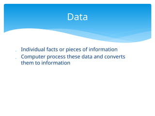 Parts of Computer.pptx BCA sem 1 Computer Fundamentals | PPT