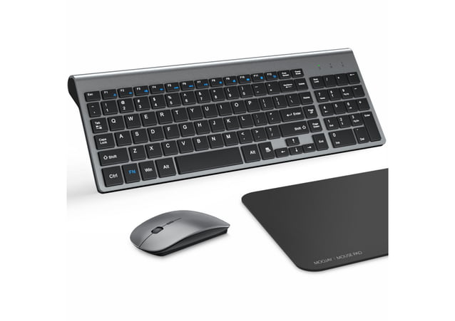 MOOJAY Ultra Slim Wireless Keyboard & Mouse Combo – Compact, Quiet, and ...