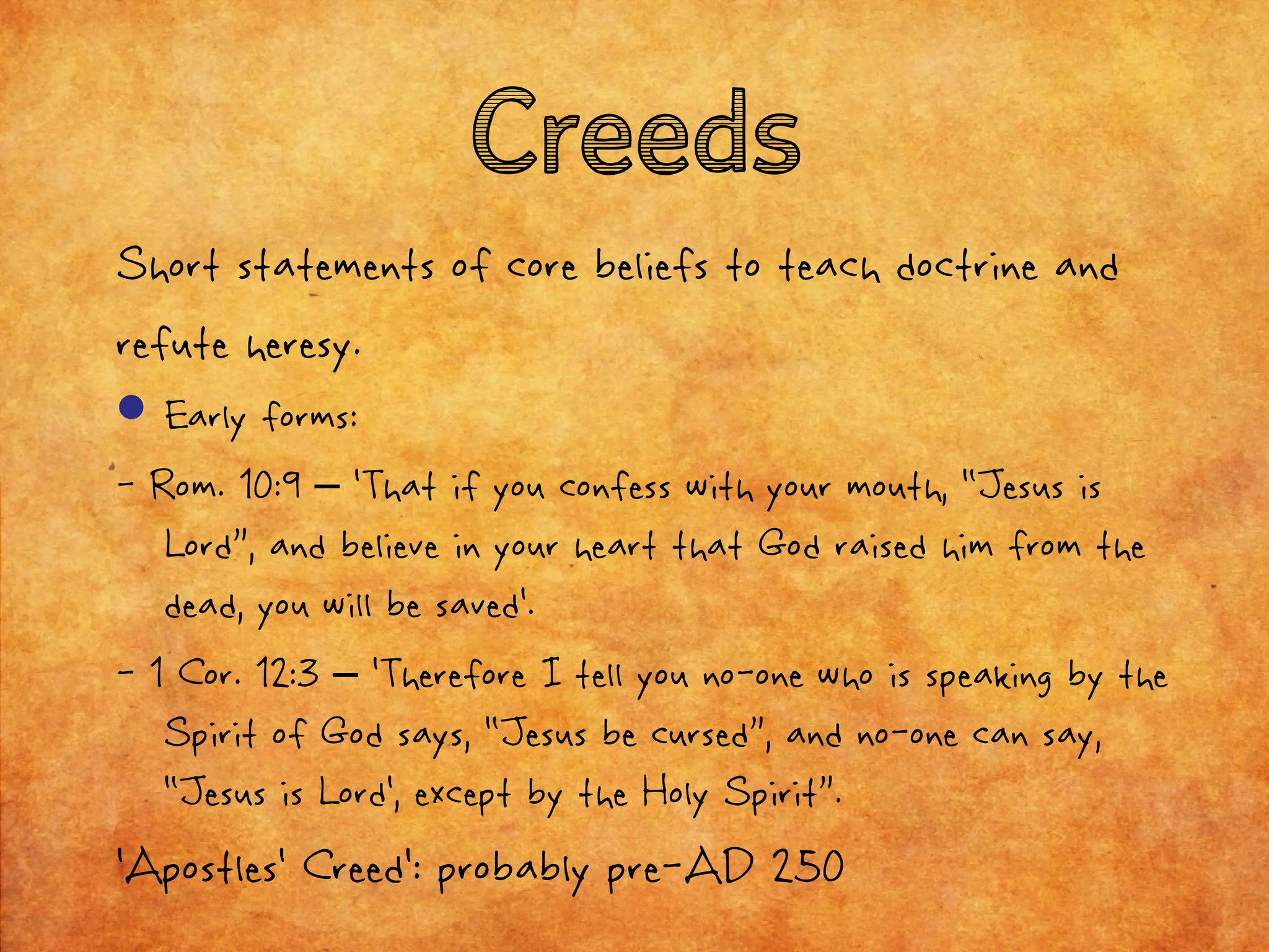 1.3 canon, creeds and heresy presentation | PPT