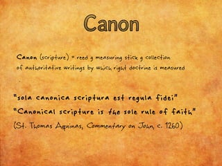 1.3 canon, creeds and heresy presentation | PPT