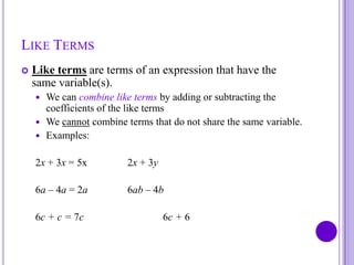 1.3 coefficents and terms | PPTX