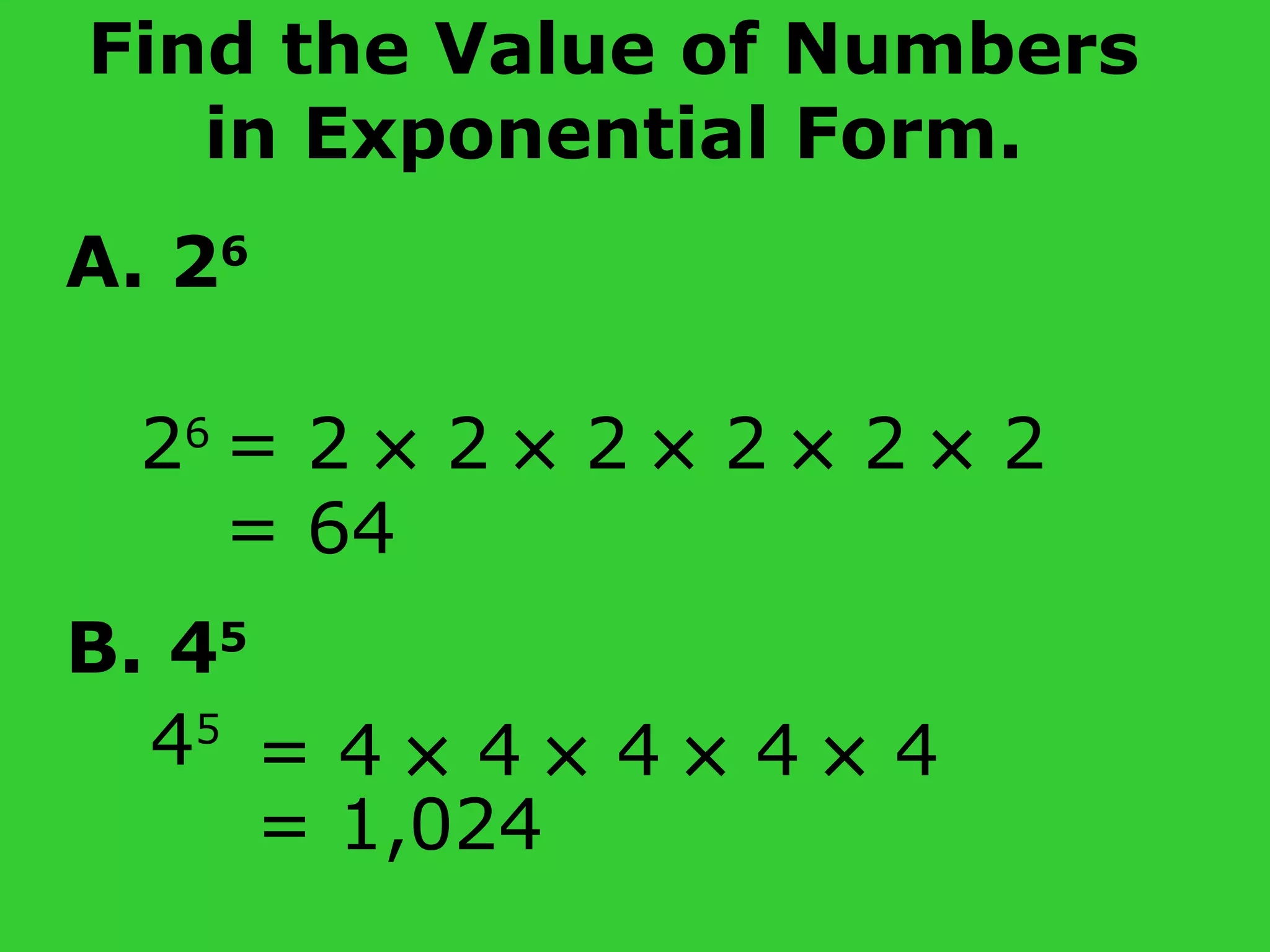 Introduction to Exponents | PPT