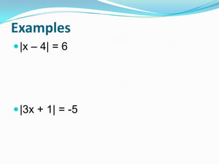 1 3 extension absolute value equations | PPT