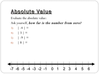 Integers and Absolute Value | PPT