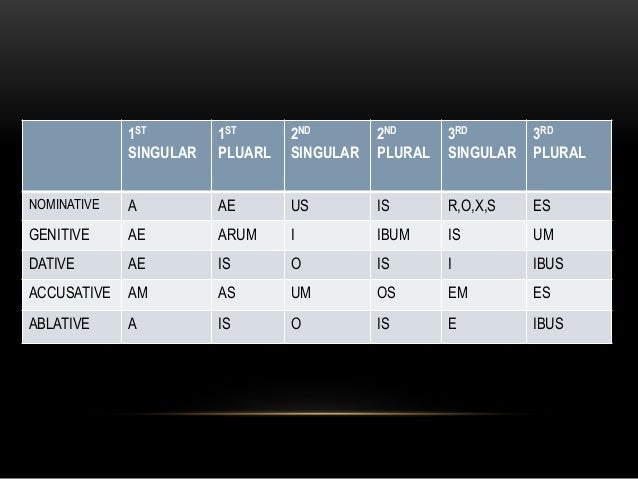 Latin Declensions 1-3