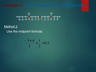 1-3 Midpoint Formula lesson in math 10ppt | PPT