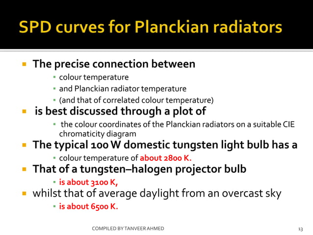 1.3 planckian radiators and colour temperature | PPT