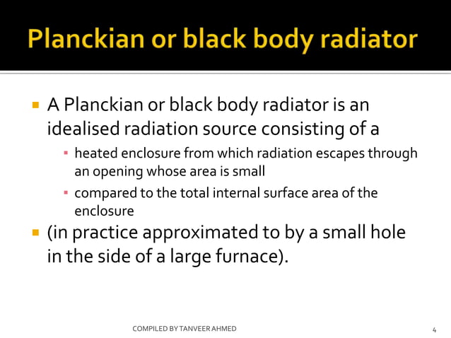 1.3 planckian radiators and colour temperature | PPT