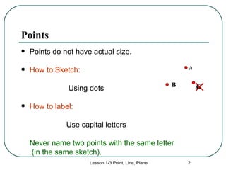 1 3 points, lines, planes | PPT