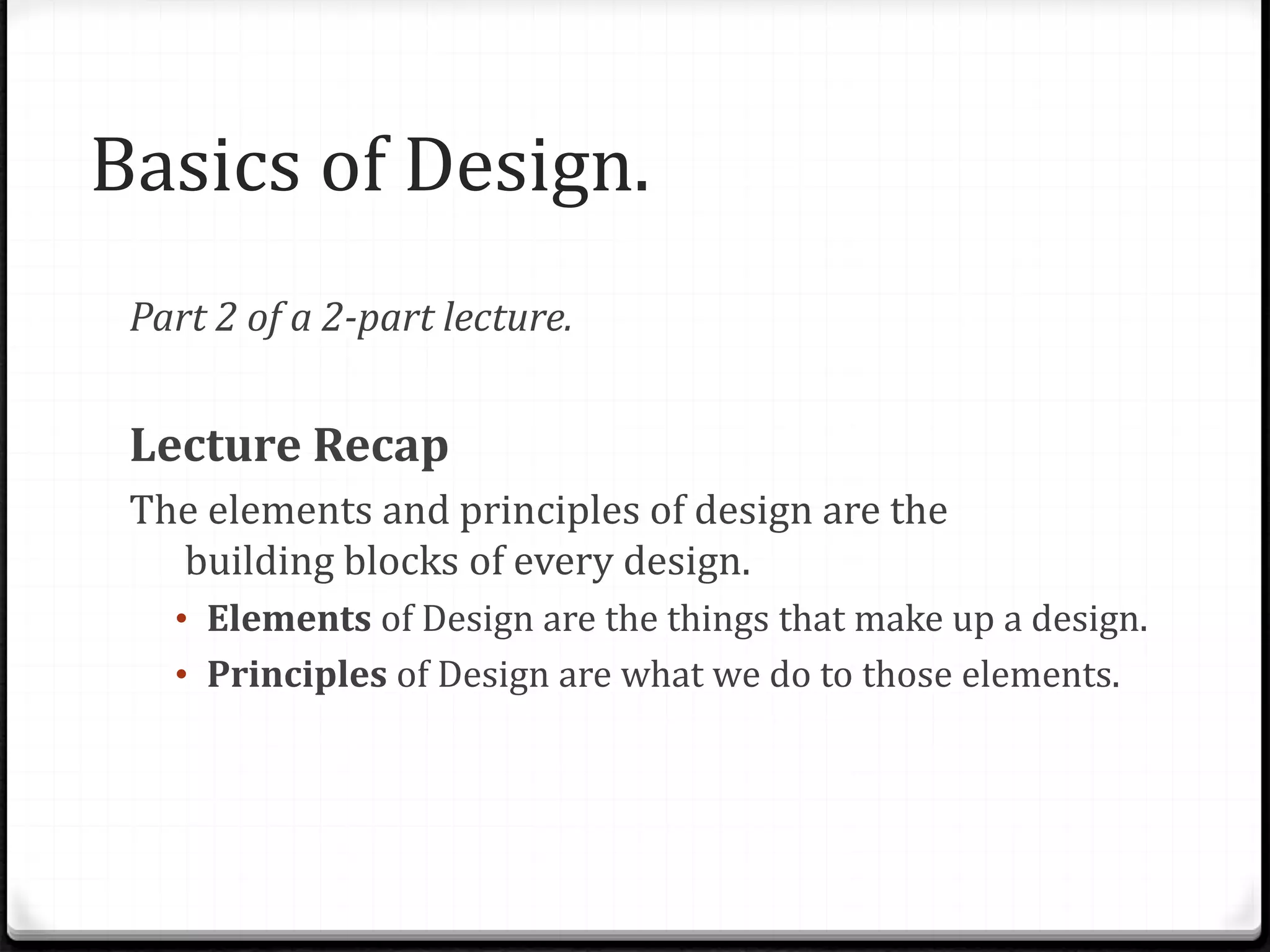 1-2 Principles of Design lecture | PPTX