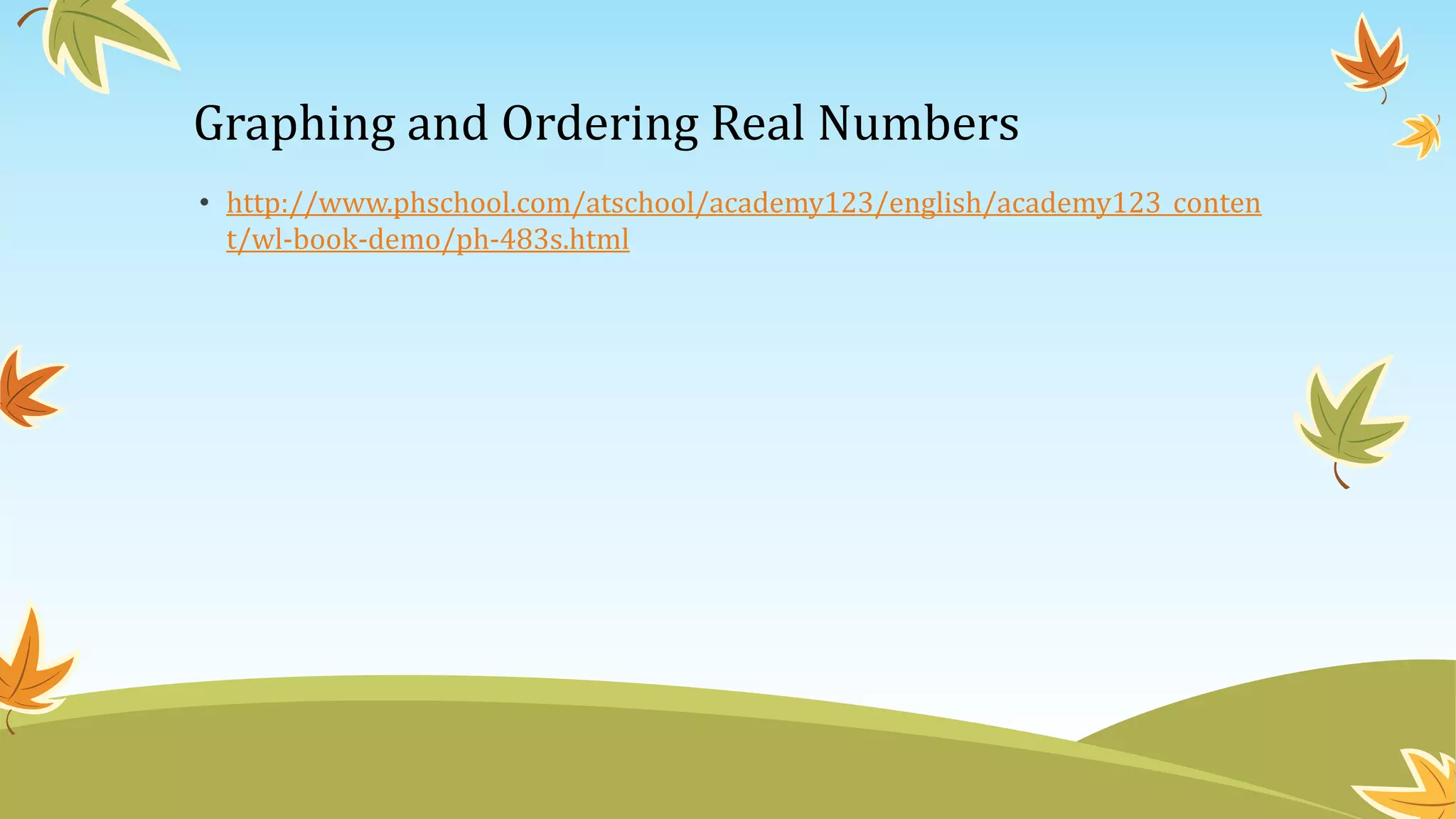 1.3 Real Numbers and the Number Line | PPTX