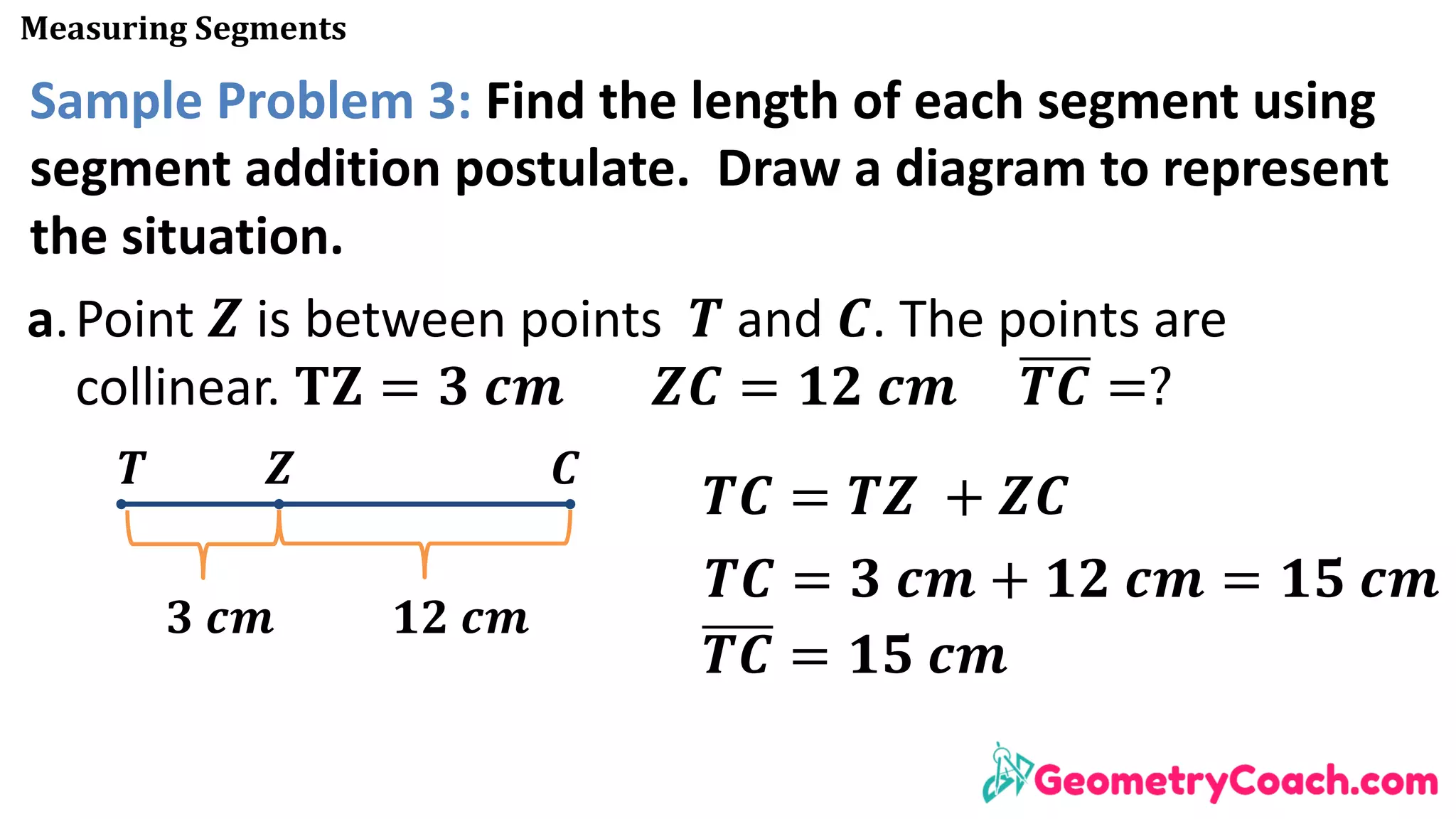 1-3 Measuring Segments | PPT