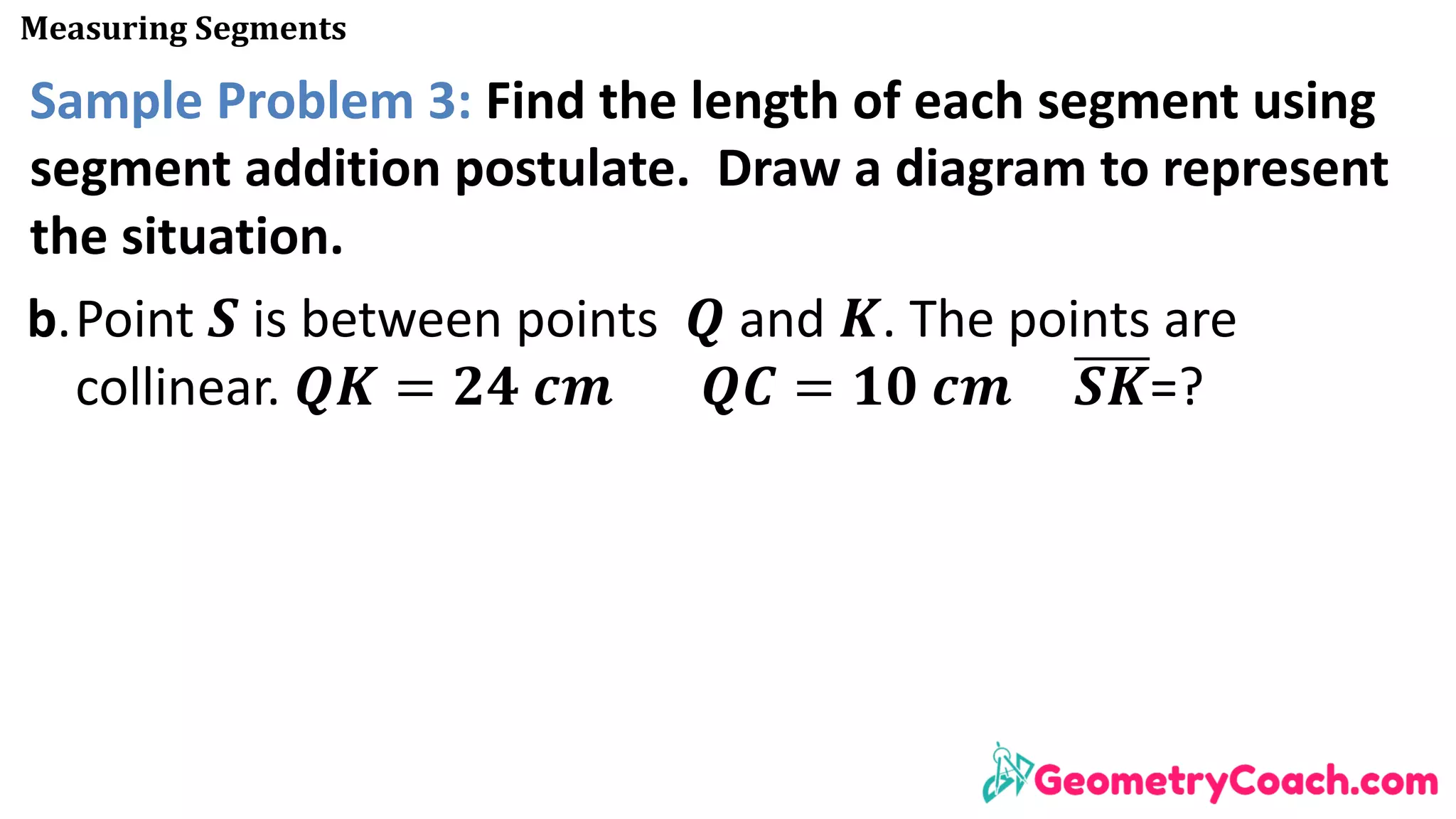 1-3 Measuring Segments | PPT