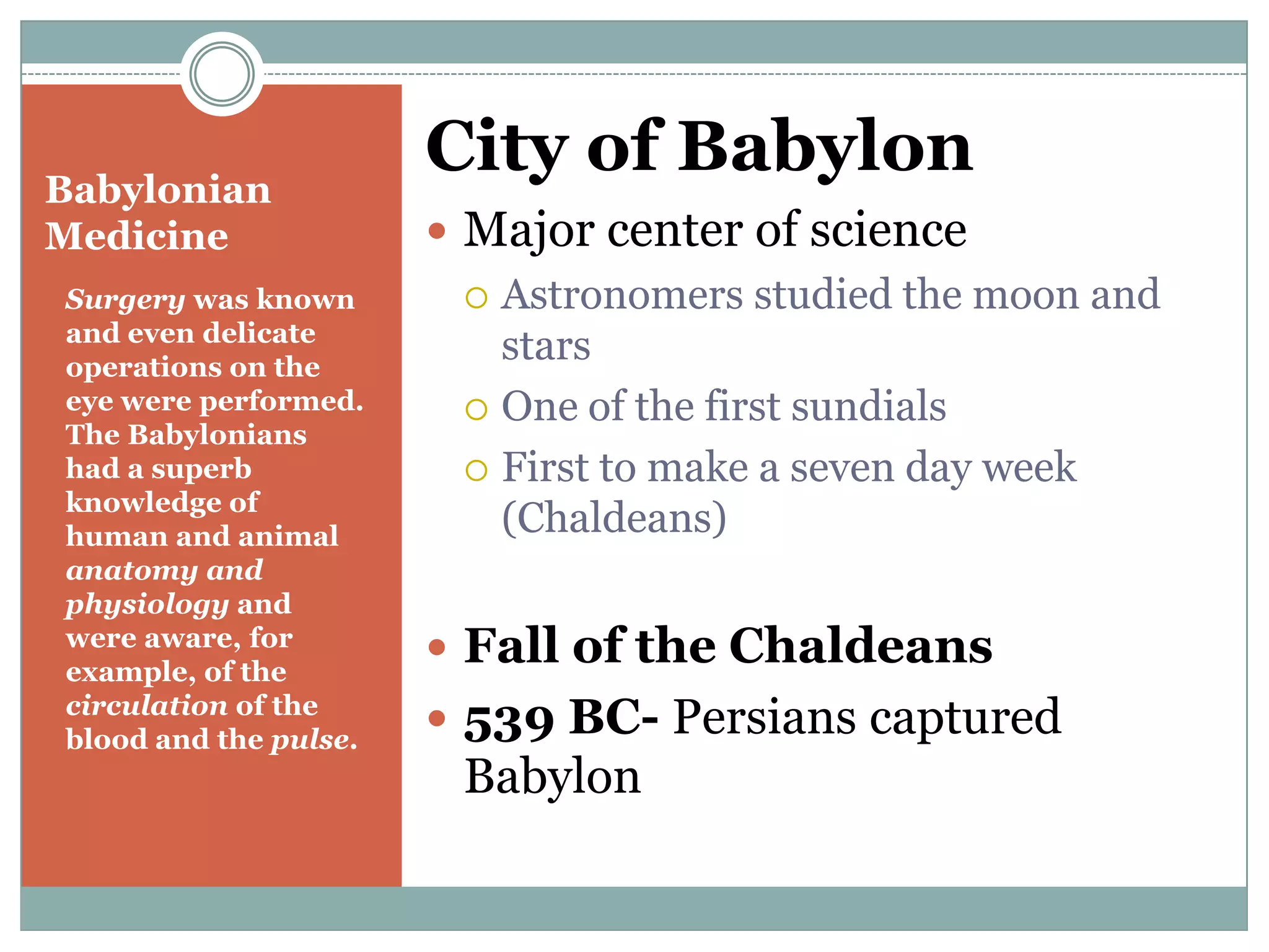 The Assyrians and Babylon | PPTX