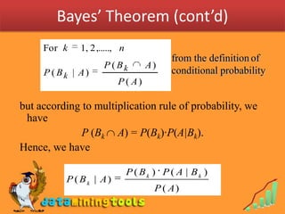 Theorems And Conditional Probability | PPTX