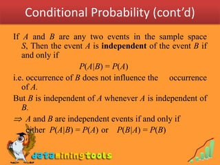 Theorems And Conditional Probability | PPTX