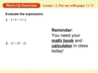 1.3 variables and expressions 1 | PPT