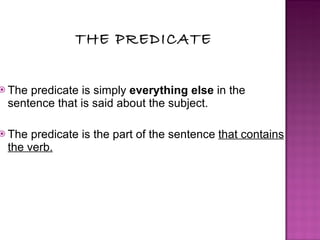 1.3 y 1.4 subject and predicate | PPT