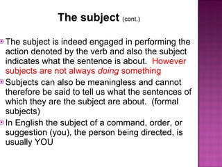 1.3 y 1.4 subject and predicate | PPT