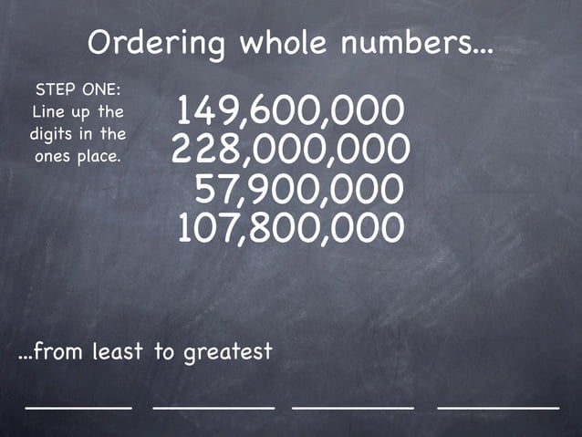1-4 Comparing/Ordering Whole #/Decimals | PPT
