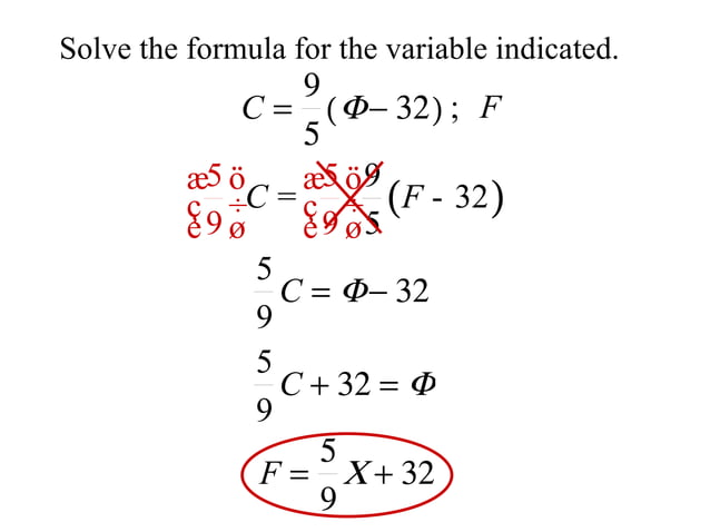 1.4 Rewriting Equations and Formulas | PPT