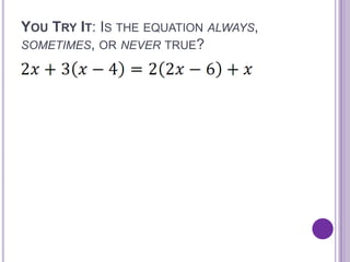 1.4 Solving Equations | PPT