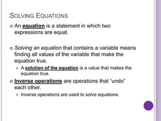 1.4 Solving Equations | PPTX