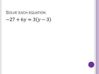 1.4 Solving Equations | PPT
