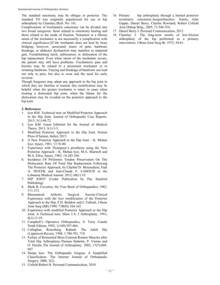 Modified Posterior Approach to the Hip Joint, International Journal of ...