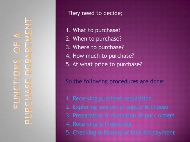 1. 4. centralized purchase | PPT