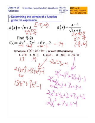 1 4 and 2-1 function operations | PDF