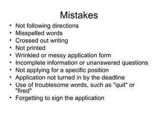 1 4 Job Applications | PPT