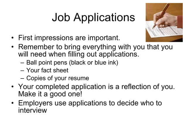 1 4 Job Applications | PPT