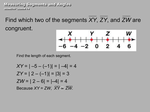 Measuring Segments and Coordinate Plane | PPTX
